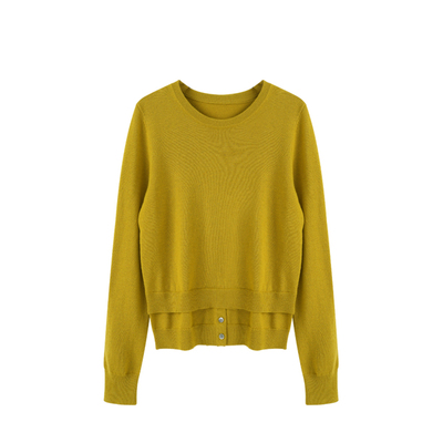 100%细羊毛针织上衣女秋冬2025