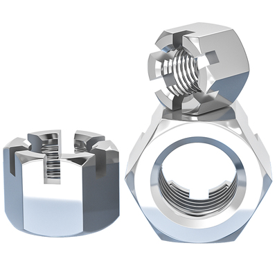 【全网热卖】不锈钢六角开槽螺母