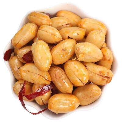 孟锦记麻辣椒盐油炸花生米山东去皮熟花生仁下酒菜坚果零食香酥