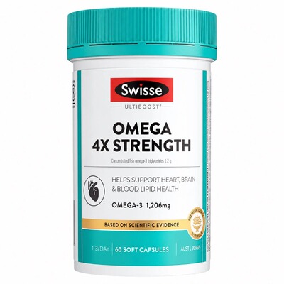 鱼油女生成人omega3深海swisse4倍鱼油dha高纯度祛痘斯维诗