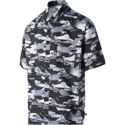 阿迪达斯男士时尚印花短袖衬衫