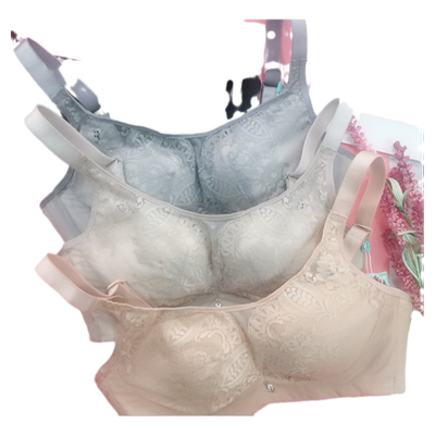 零感收副乳聚拢丰满蕾丝胸罩内衣