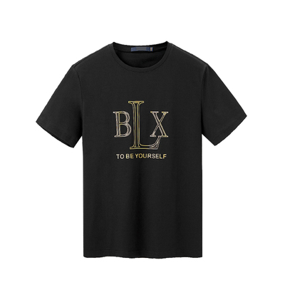 海系列薄款黑色青年活力短袖t恤