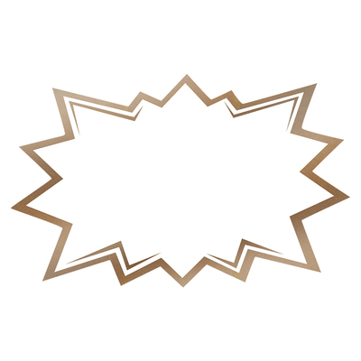 金边爆炸贴好看显目显高档