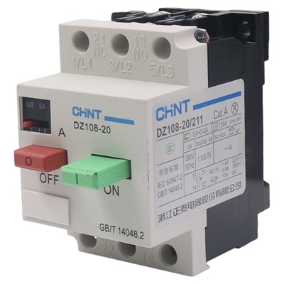 正泰电动机保护器断路器 DZ108-20/211 20A16A12.5A10A 8A 6.3A