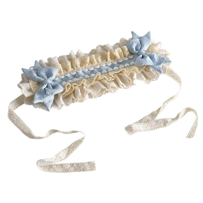 多色原创lolita发带甜美蕾丝蝴蝶结cla系可爱芭蕾风可搭芙蝶之心