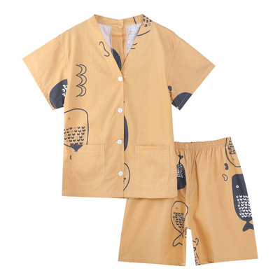 纯棉前后开扣艾灸服女款