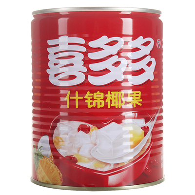 喜多多水果罐头菠萝开盖即食椰