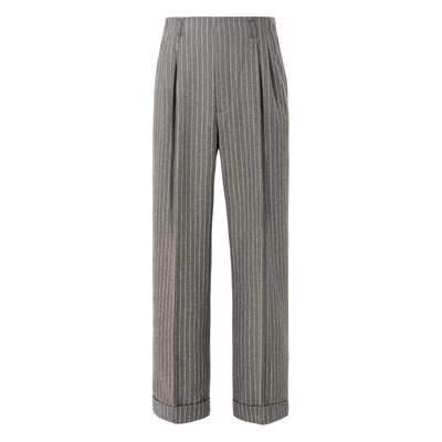 1930s复古加厚条纹长裤西裤