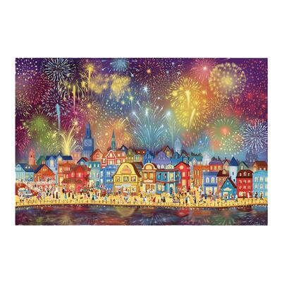 猫的天空之城1000片拼图烟火绚烂