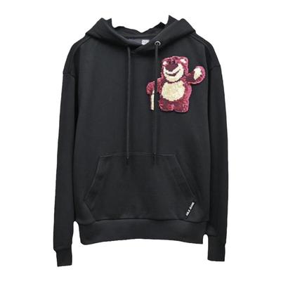草莓熊联名宽松版黑色卫衣