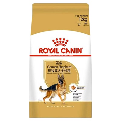 皇家狗粮德牧成犬粮GS24大型德国牧羊犬全价专用狗粮12KG