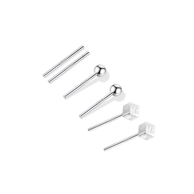 Acc养耳洞耳钉999纯银爆款耳饰女