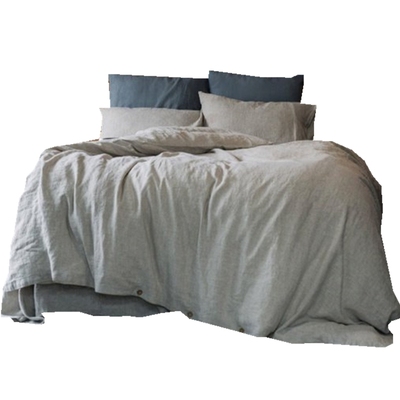 床上用品麻布四件套纯色汉麻简约