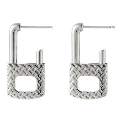 钱正昊同款纹理耳钉男