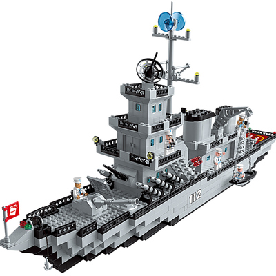2024新款驱逐舰航空母舰军事积木