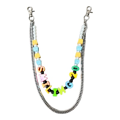 AVAVAVA原创设计smiling20多巴胺牛仔裤裤链休闲腰链包包彩色挂链