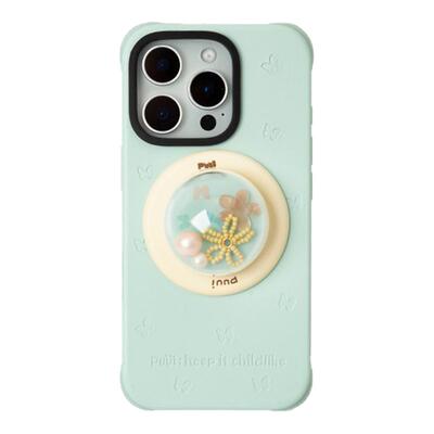 Puui原创适用苹果16pro可爱磁吸手机壳16promax苹果15promax少女17promax春夏iphone17带磁吸支架ins风手机壳
