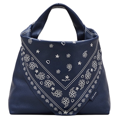 【新年特惠】MARC JACOBS/莫杰 SACK 中号牛皮印花方巾设计手提包