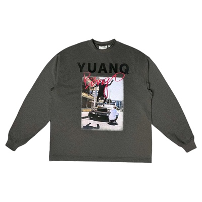 宽松YUANQ美式美式复古长袖