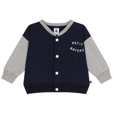 法国小帆船Petitbateau童装婴幼儿休闲开衫棒球外套A0A8N