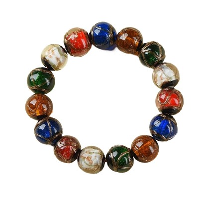 北京香灰琉璃手串朱砂多宝吞金兽男女本命年转运手链佛珠寺庙同款