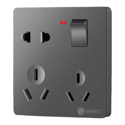 国际电工86型暗装一开8八孔插座