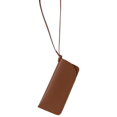 优质swift牛皮挂脖式眼镜收纳包