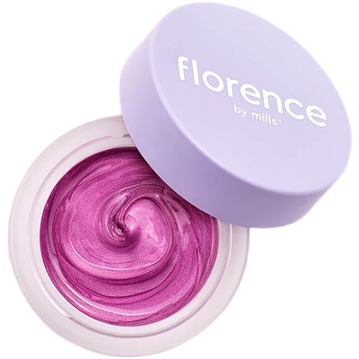 现货Florence by Mills幻彩紫色玫瑰金撕拉清洁面膜唇釉唇膏眼霜