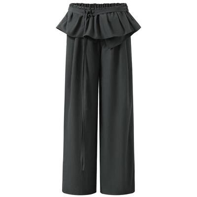 假两件运动感阔腿裙裤芭蕾风