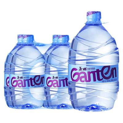 百亿景田饮用天然泉水4.6L*4瓶整箱包邮4.8L大桶装泡茶水非矿泉水