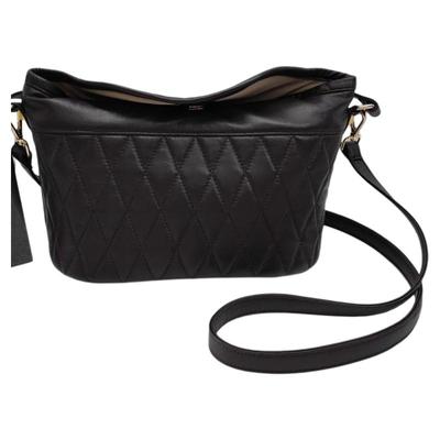 韩国新款真皮菱格斜挎手提水桶包