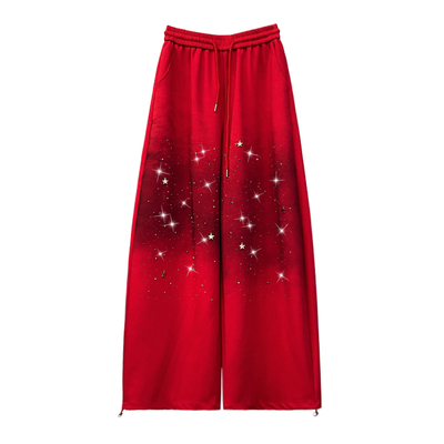 炫酷烫钻设计运动休闲裤女