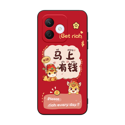 中国红适用于华为荣耀x60i手机壳