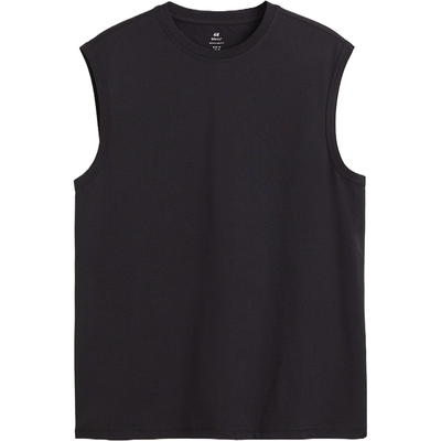 HM男装背心春季运动健身凉感COOLMAX®运动坎肩无袖t恤1071837