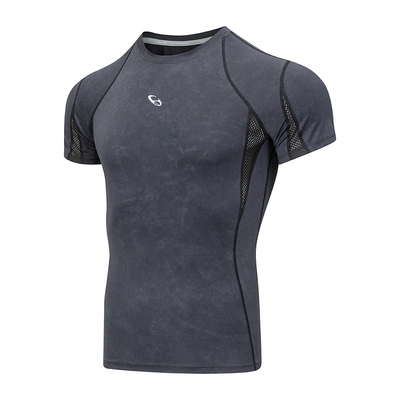 OMG拼接撞色高弹紧身衣短袖