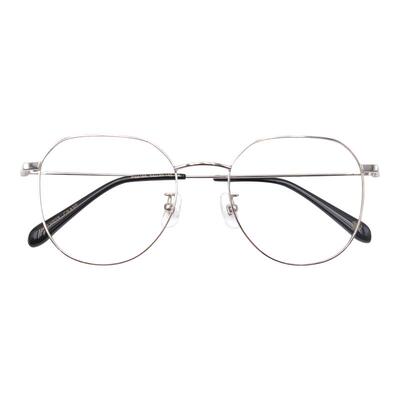 posesion金属细框眼镜圆脸显瘦潮