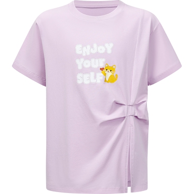 本来BENLAI女童抗菌凉感抽皱印花运动短袖T恤2026春新款BTT460020