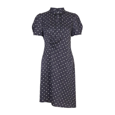 婉甸夏季黑白小波点旗袍式连衣裙1242N28RS3