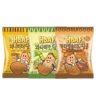 芭蜂hbaf蜂蜜黄油味坚果花生仁山葵多味休闲办公室宿舍小零食