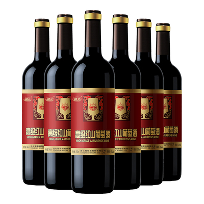 通化旗舰店 高级红葡萄酒12度740ml甜型红酒热红酒官方适口甜酒