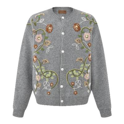 BIRTH OF ROYAL CHILD.BORC 【丁程鑫同款】手绣花卉开衫外套男