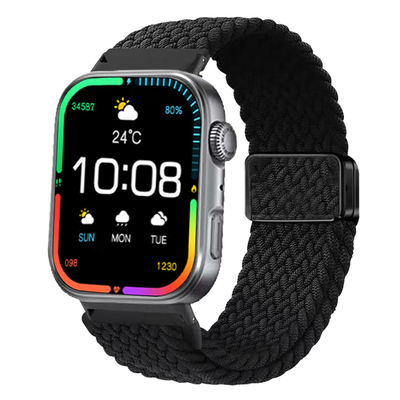 适用联想手表表带尼龙编织磁吸扣