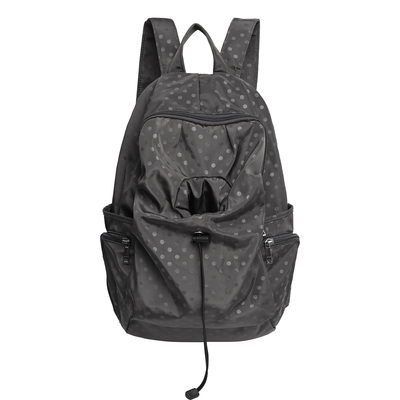 波点多口袋书包女休闲学院风背包