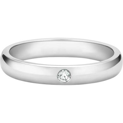戴比尔斯classic铂金单钻3mm戒指