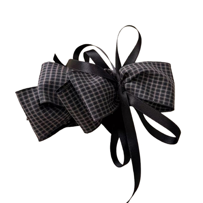 韩系学院风蝴蝶结飘带香蕉夹