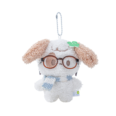 柔设毛绒玩偶四叶草可爱公仔装饰玩具包挂件生日礼物棉花娃娃眼镜