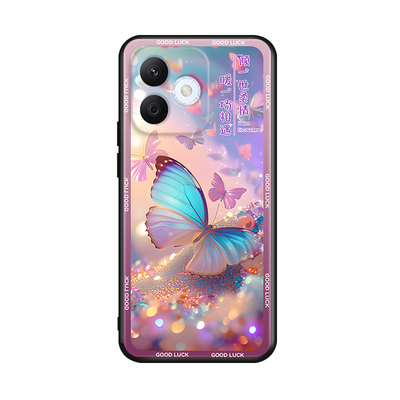 luckrider适用于荣耀X60i手机壳lyn-an00防摔保护套荣耀play9tpro外壳荣耀X60i蝴蝶花lyn-an00软硅胶荣耀x60i