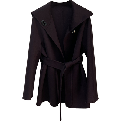 山羊绒羊毛老钱风收腰显瘦大衣女