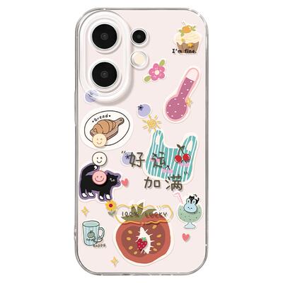 适用vivos30手机壳女款s19pro保护套vivo s16e全包18防摔s15/s12透明s18硅胶软s17外壳好运s9简约文字新款s20